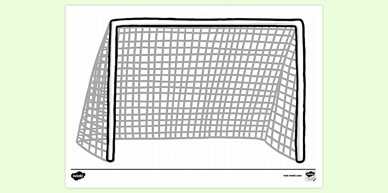 Football Pitch Goal Nets Colouring Sheet | Colouring Sheets