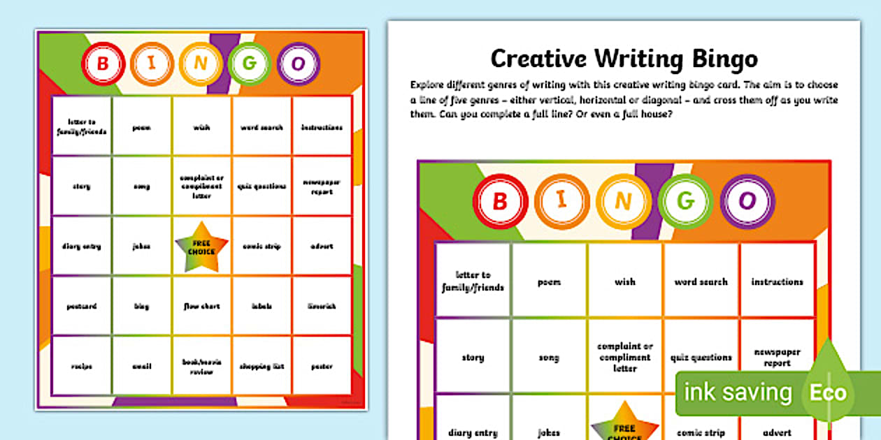 Creative Writing Bingo (teacher made) - Twinkl