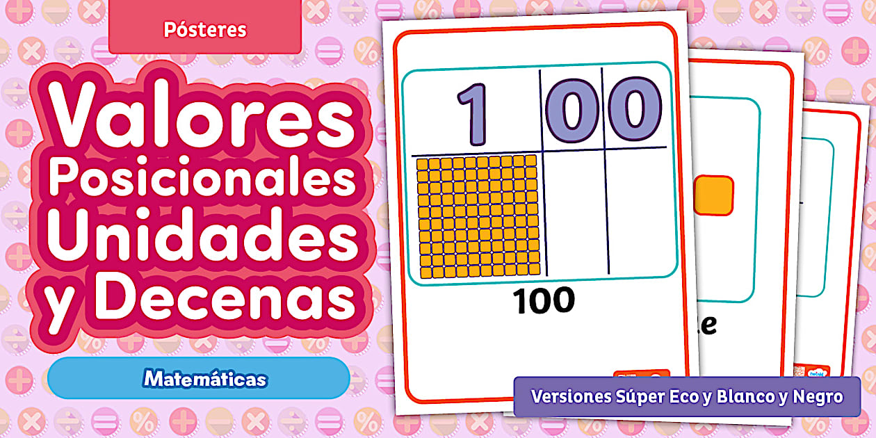 Póster | Valores | Posicionales | Unidades | Decenas