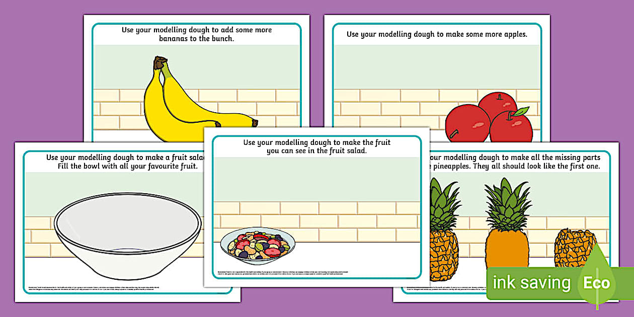 Fruit Salad Modelling Dough Mats (teacher made) - Twinkl