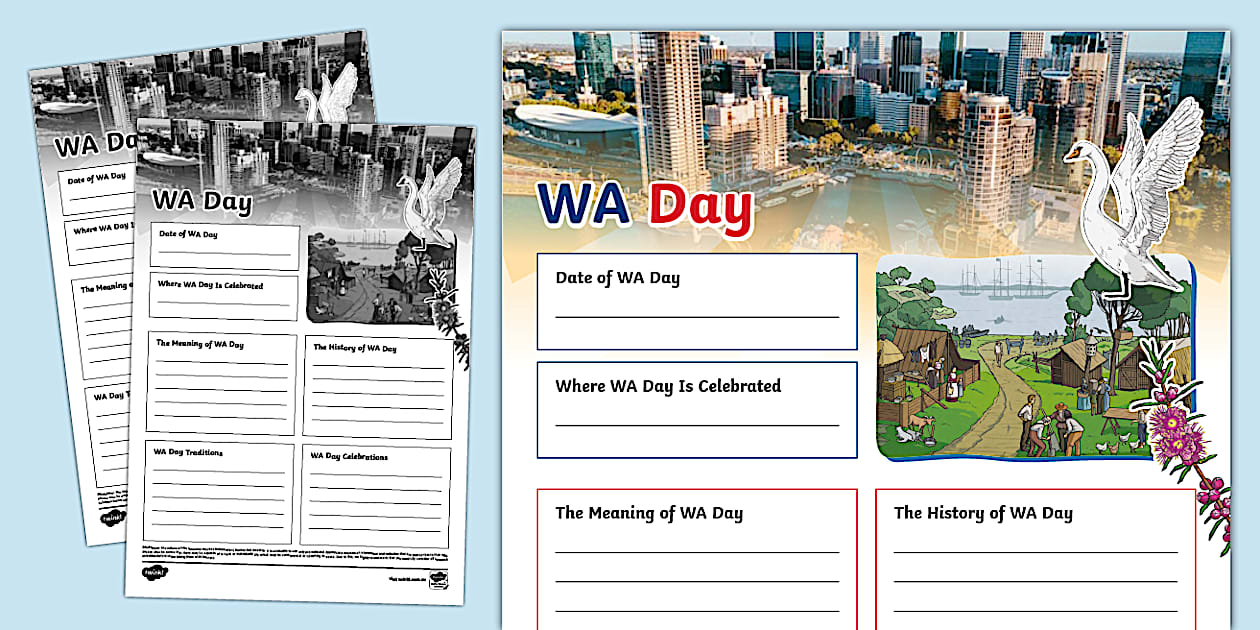WA Day Fact File Template (Teacher-Made) - Twinkl