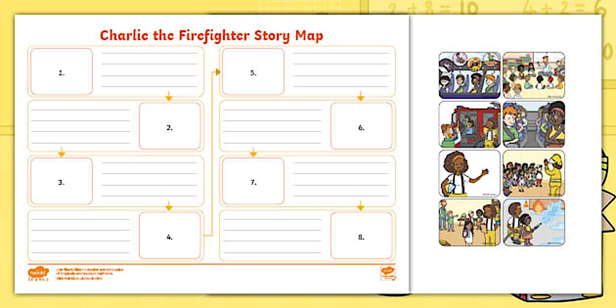 Charlie the Firefighter Story Map - Twinkl
