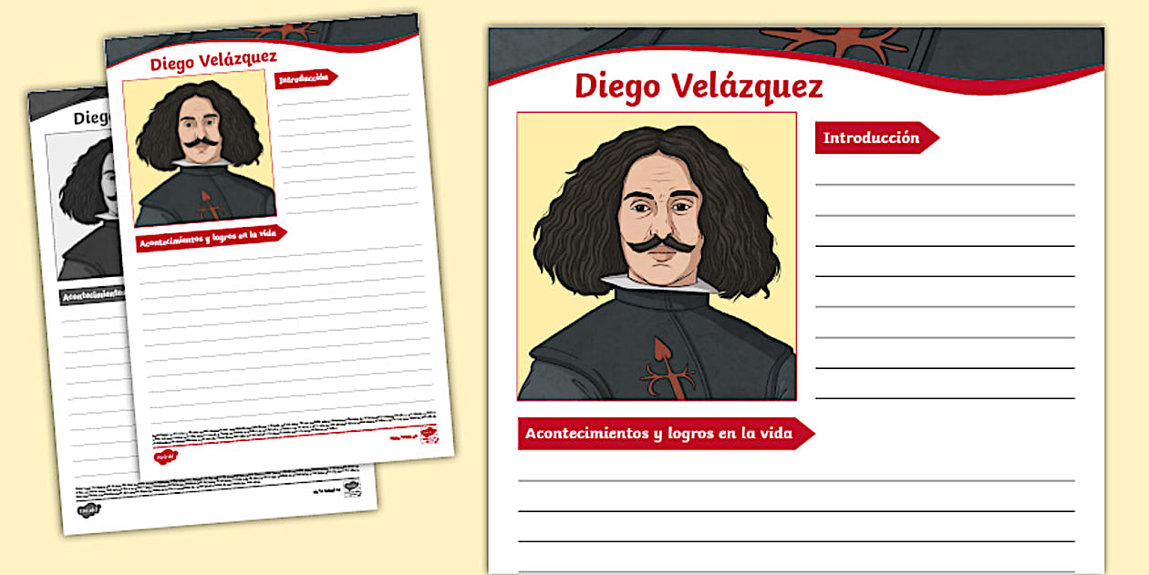 Ficha de actividad: Biografía de Diego Velázquez - Twinkl