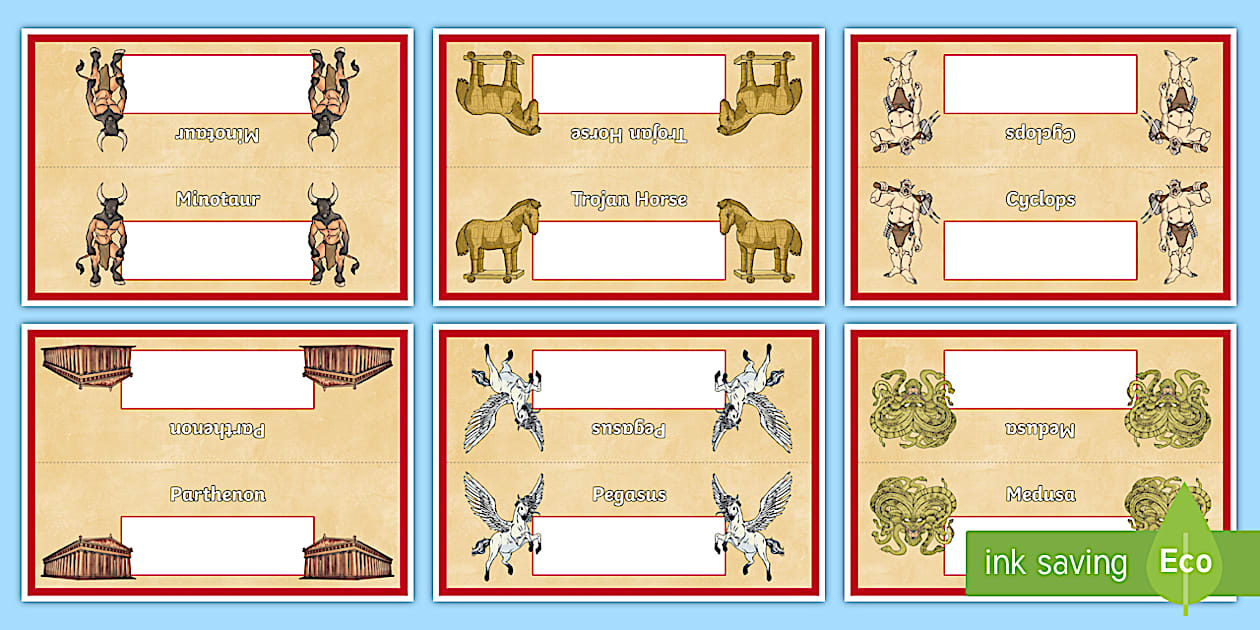 Editable Greek Legends Table Group Signs (teacher made)