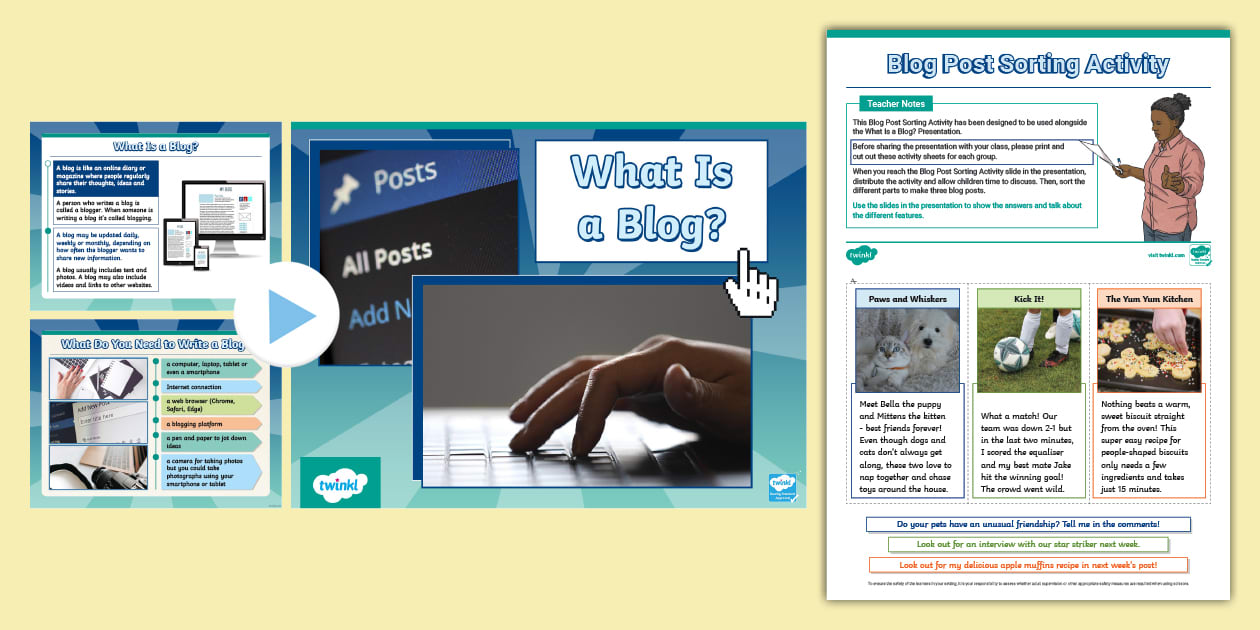 What Is a Blog? - Engaging PowerPoint (teacher made)
