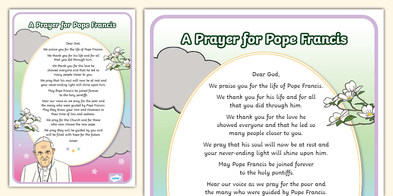 Prayer for Pope Francis (Hecho por educadores) - Twinkl