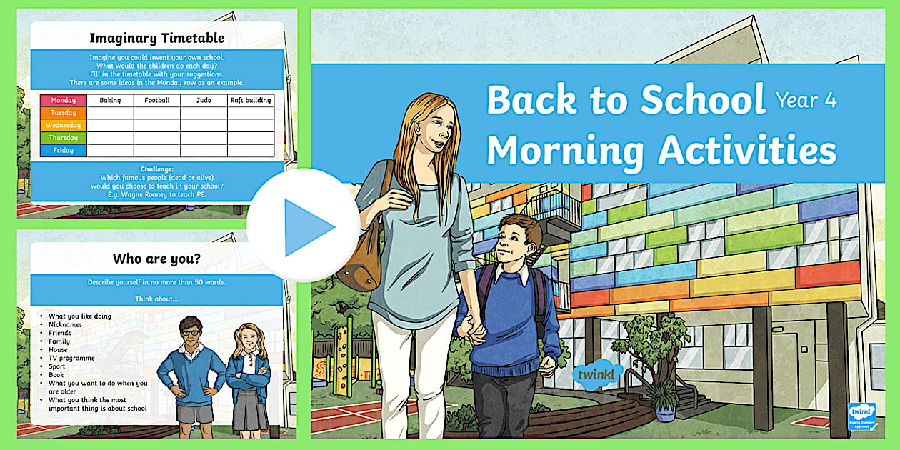 Back to School Year 4 Activities | PowerPoint | Teacher-made