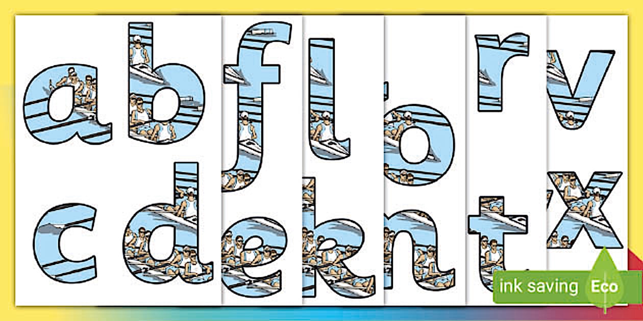 Editable Rowing Display Letters and Numbers Pack - Twinkl