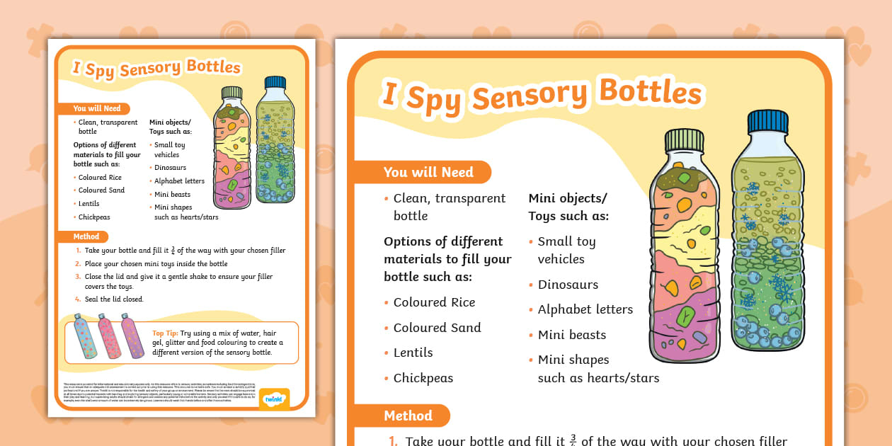 Sensory I Spy Bottle Craft (teacher made) - Twinkl