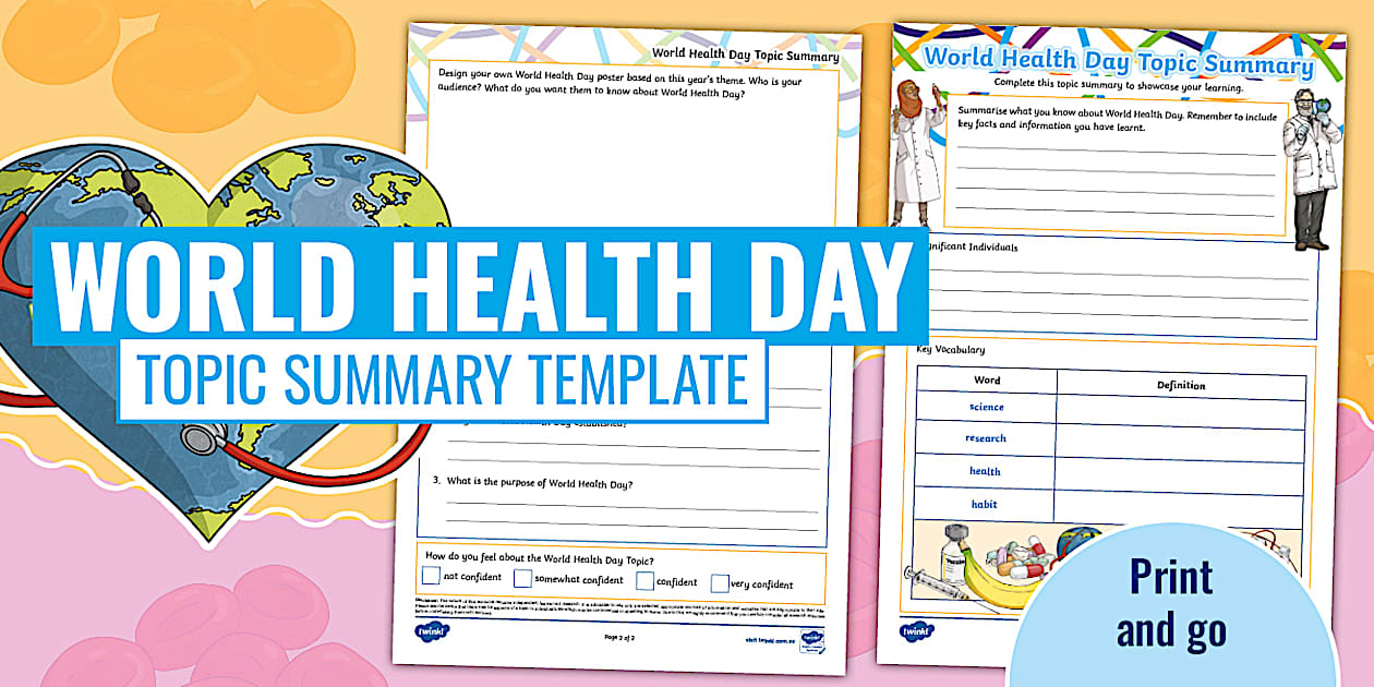World Health Day Topic Summary Template