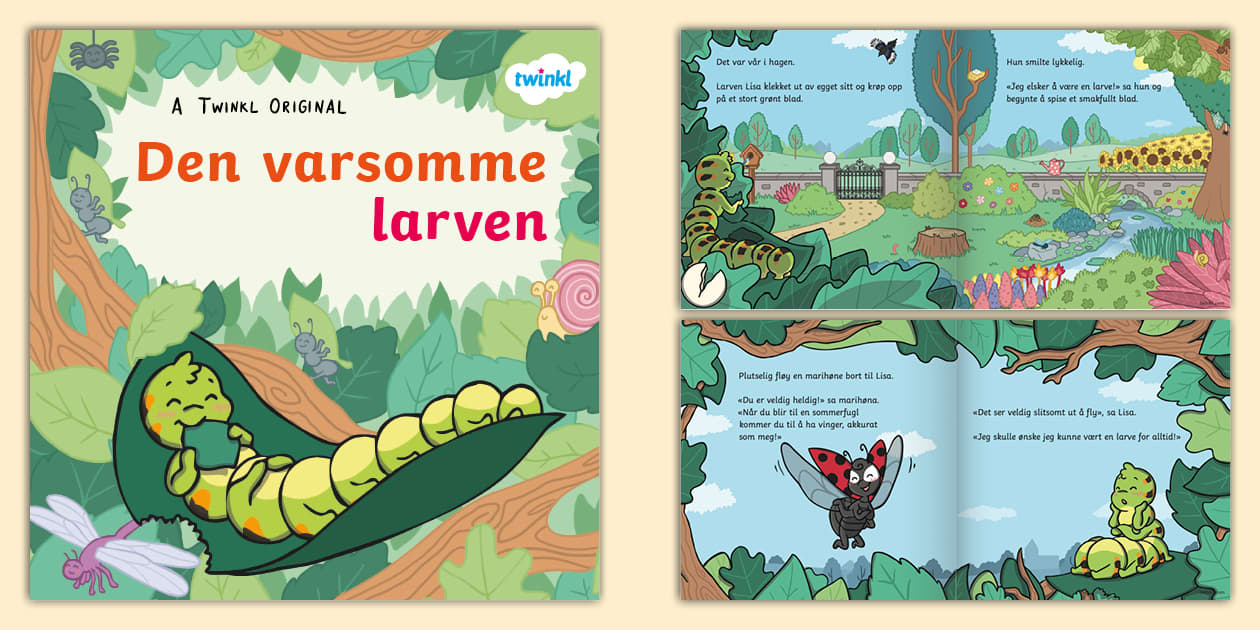 Den varsomme larven e-bok (l'enseignant a fait) - Twinkl