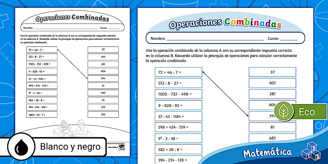 Operaciones Combinadas | Suma | Resta | Multiplicación