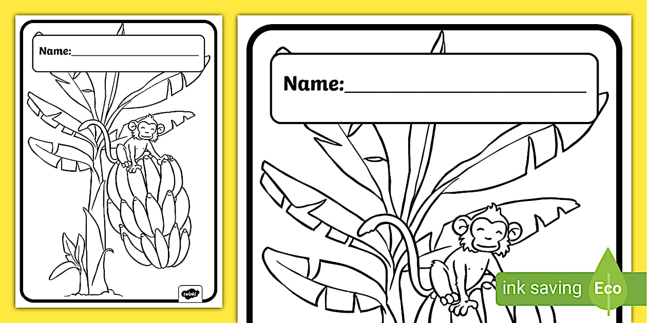 Banana Colouring Book Cover (teacher made) - Twinkl