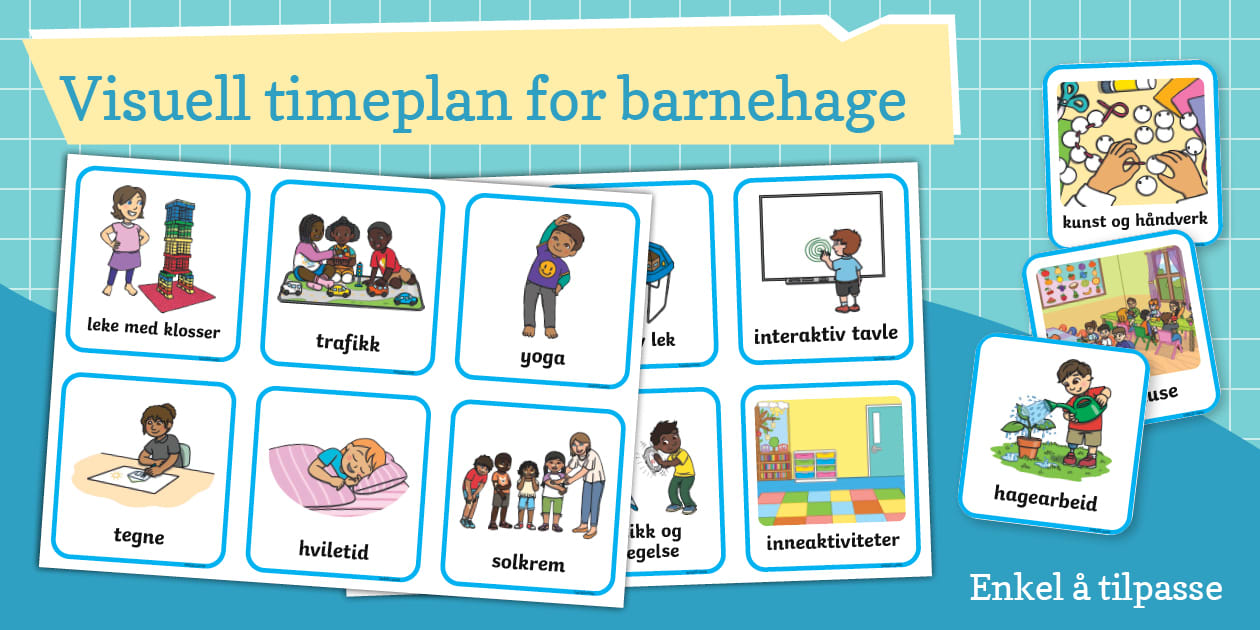Visuell timeplan for barnehage