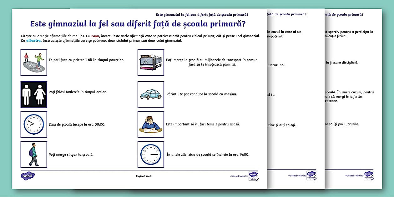 Este gimnaziul diferit față de școala primară? - Twinkl