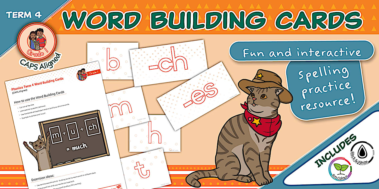 Gr1 Phonics - T4 - Word Building Cards (CAPS Aligned)