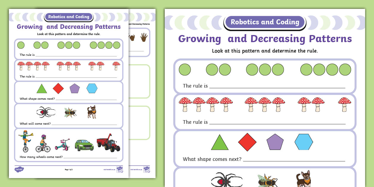 Robotics and Coding - Growing and Decreasing Patterns
