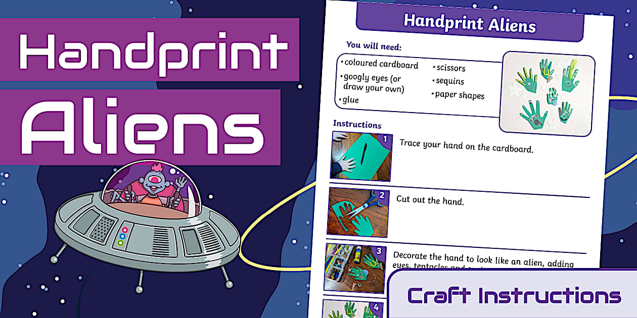 Handprint Aliens Craft