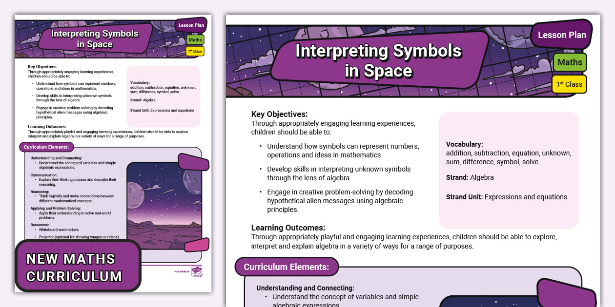 Symbols in Space Lesson Plan (teacher made) - Twinkl