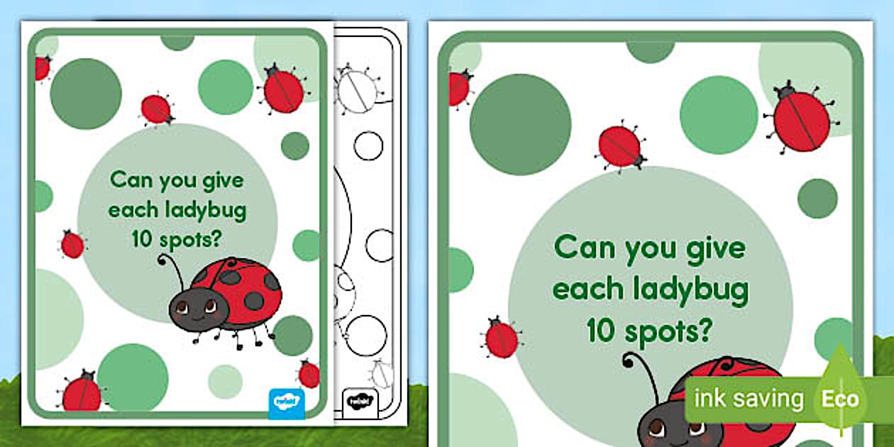 Can You Give Each Ladybug 10 Spots? Poster (Teacher-Made)