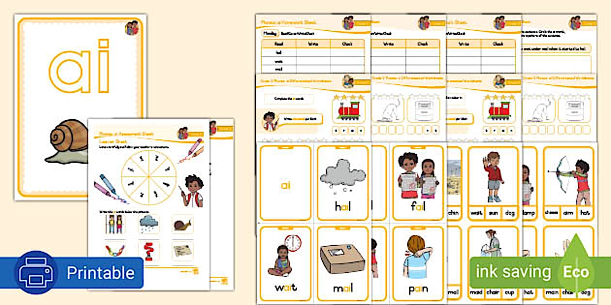 Grade 2 Phonics Pack ai (Hecho por educadores) - Twinkl