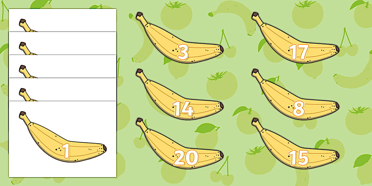 👉 Numbers 0-20 on Bananas (teacher made) - Twinkl