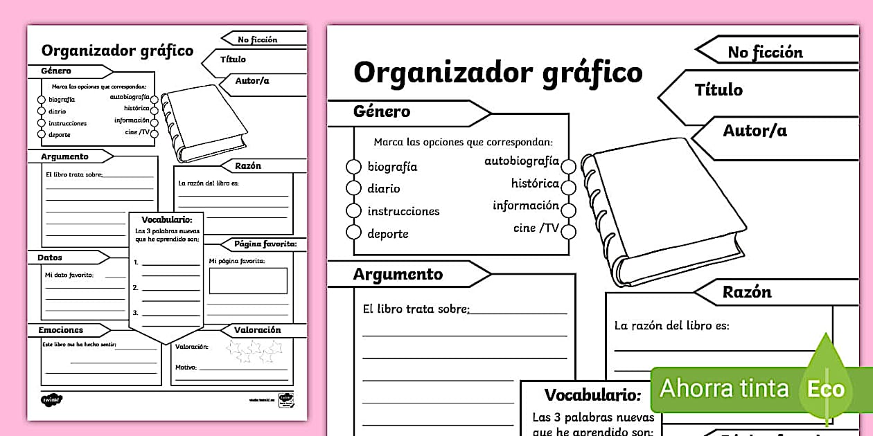 Ficha de actividad: Organizador gráfico - No ficción