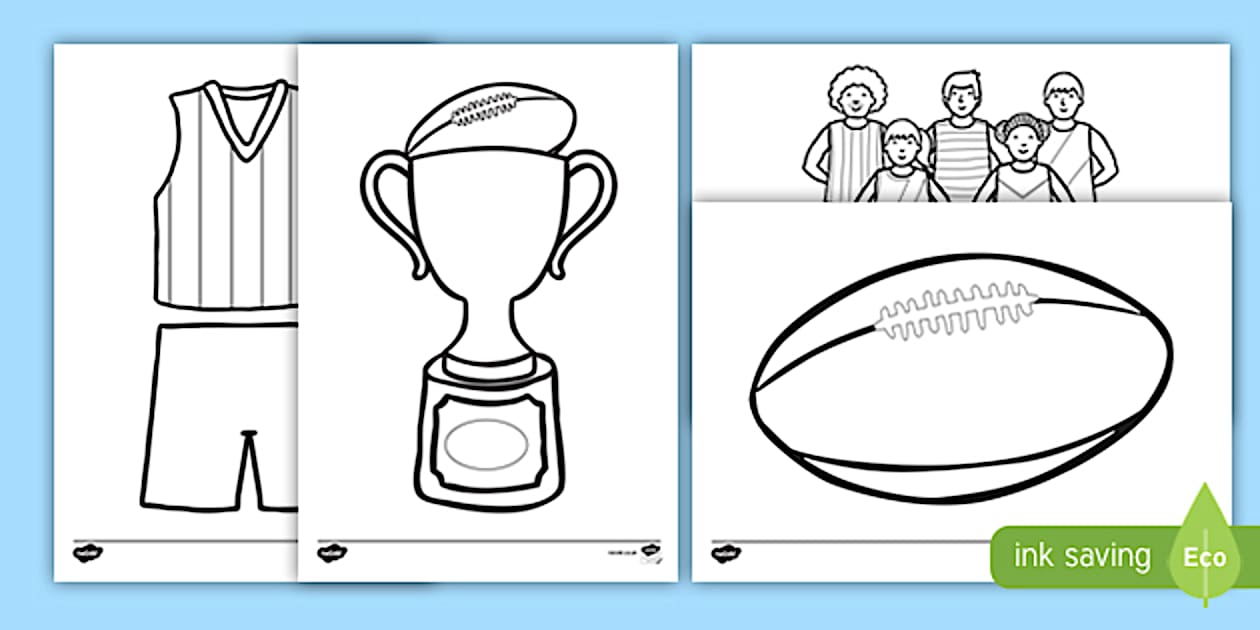 AFL Colouring Pages - Australian Primary Resource - Twinkl