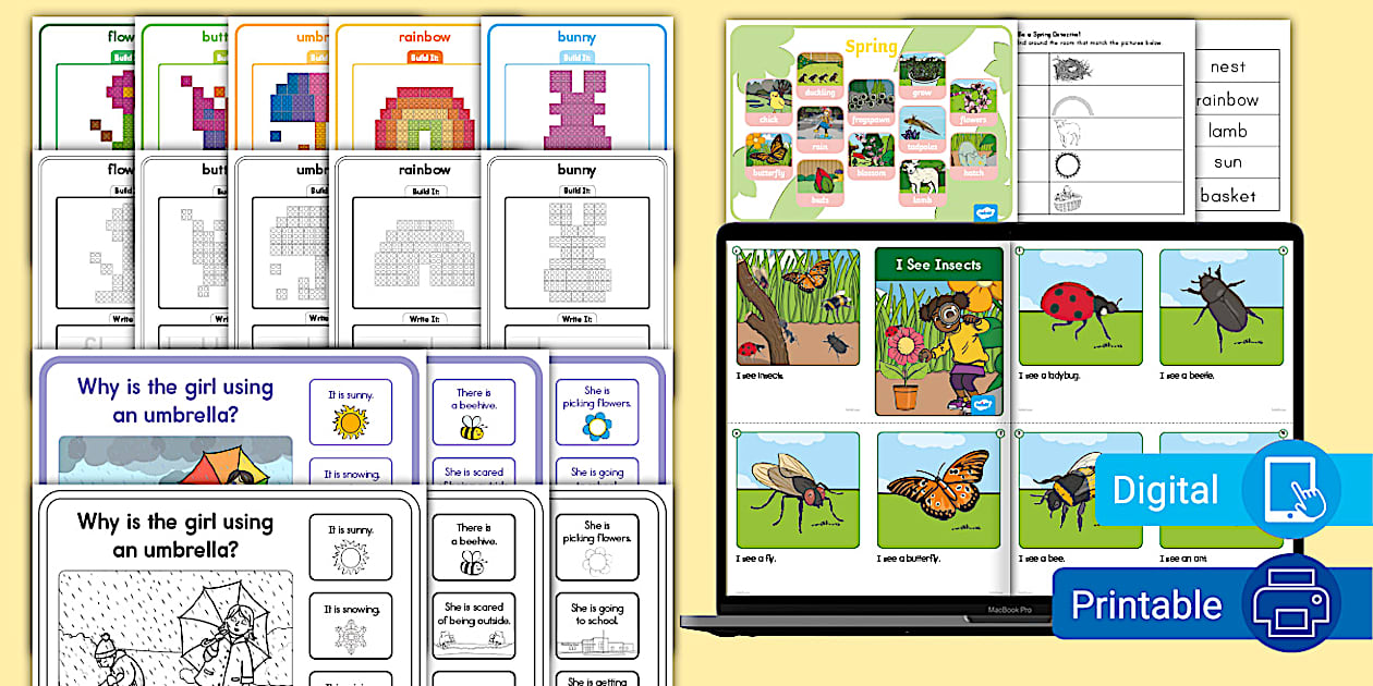 Printable Spring Worksheets for Preschool | Twinkl USA