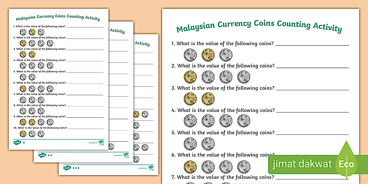 Coins Counting - Malaysian coins counting activity