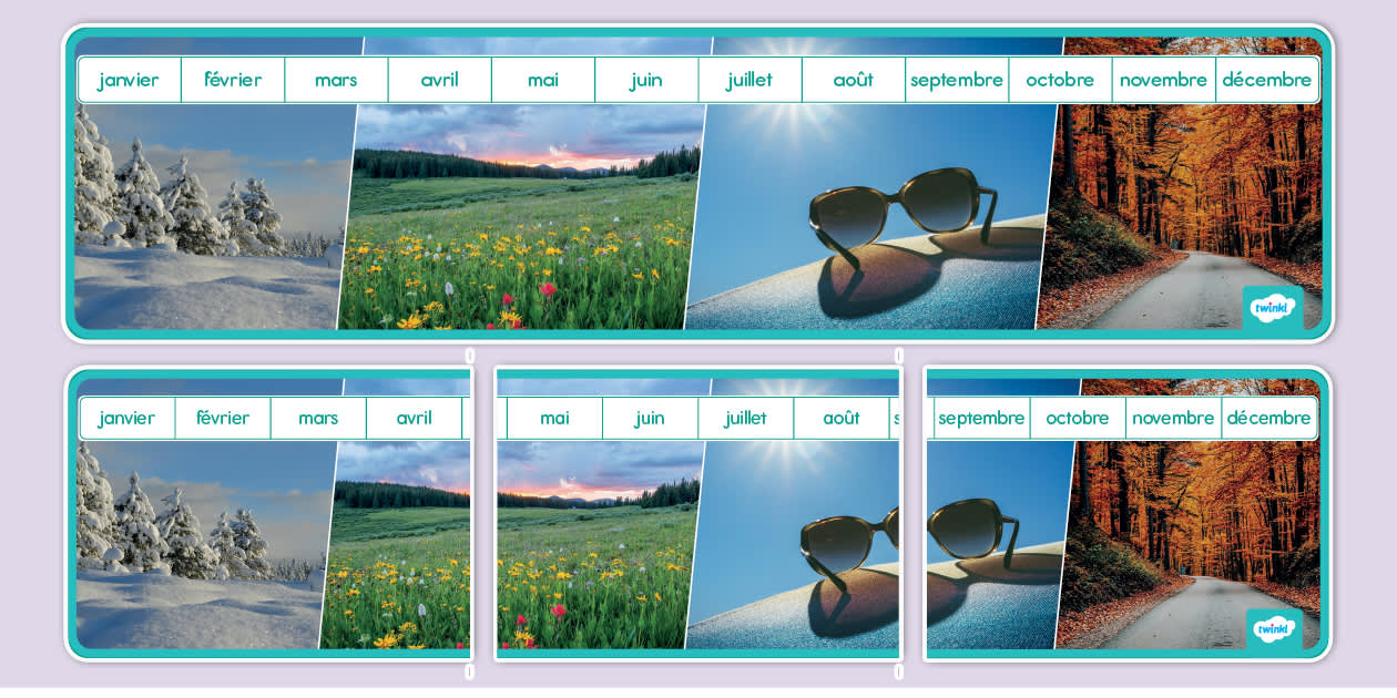 Bannière : Les mois de l'année (teacher made) - Twinkl