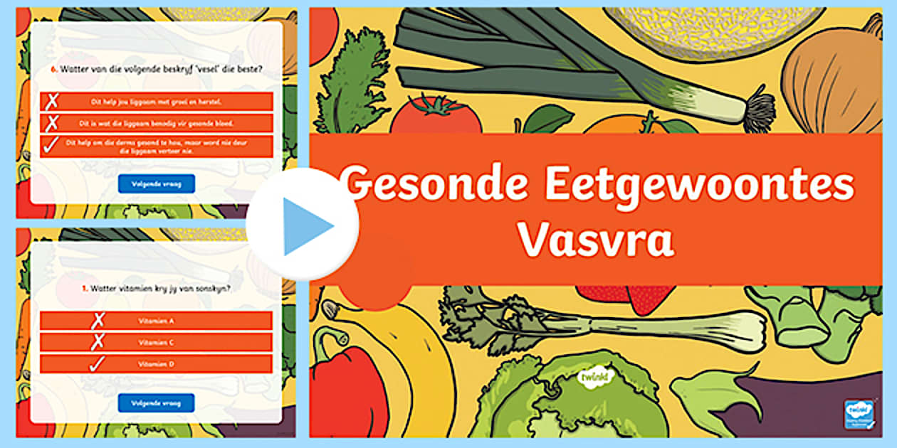 Gesonde Eetgewoontes Vasvra Powerpoint (Teacher-Made)