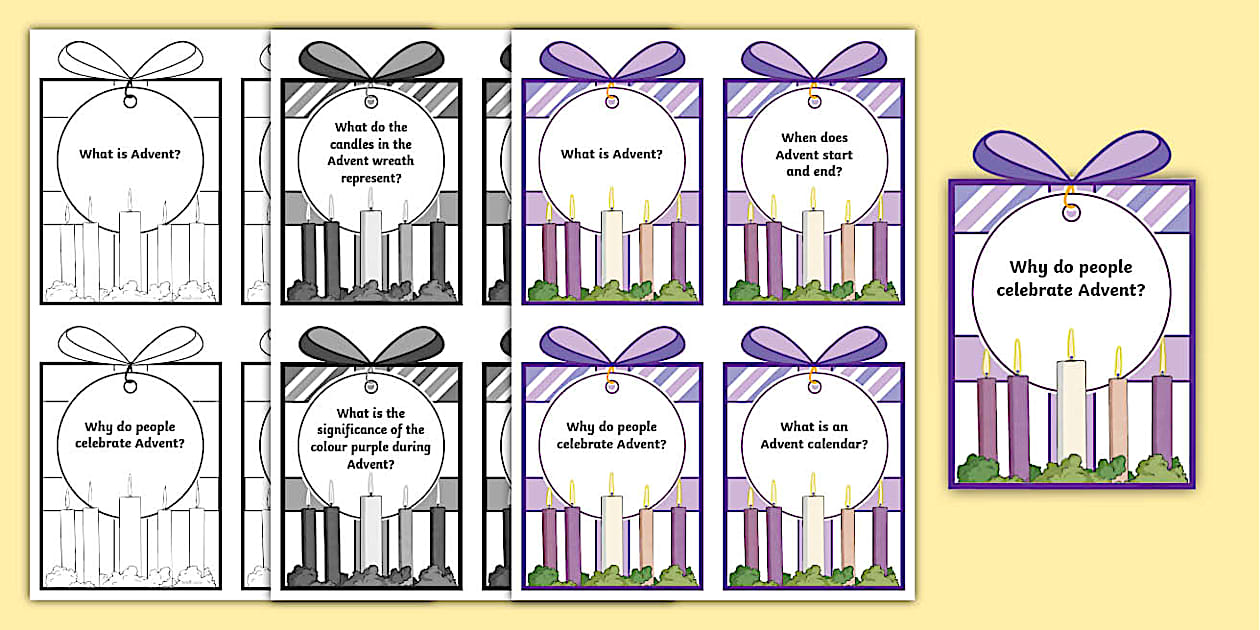 Advent Question Cards - Twinkl Religion Cards (Teacher-Made)