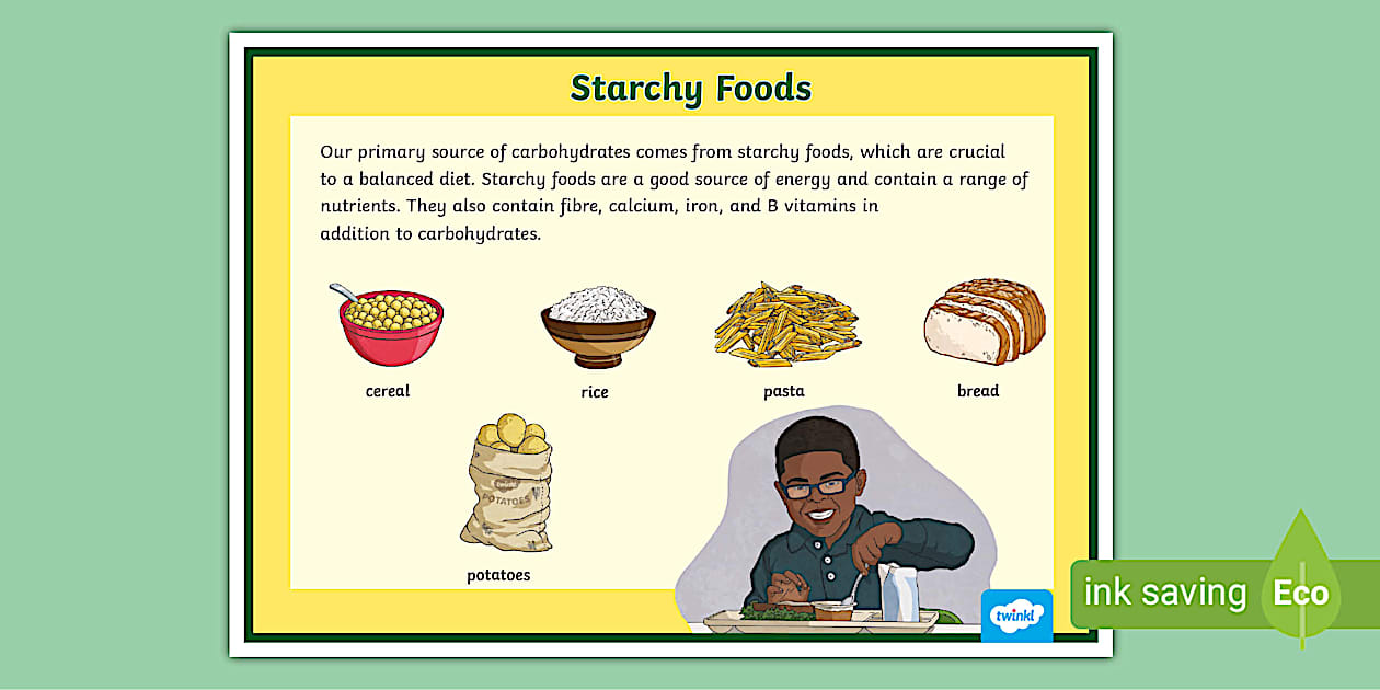 Starchy Foods Display Poster (teacher made) - Twinkl