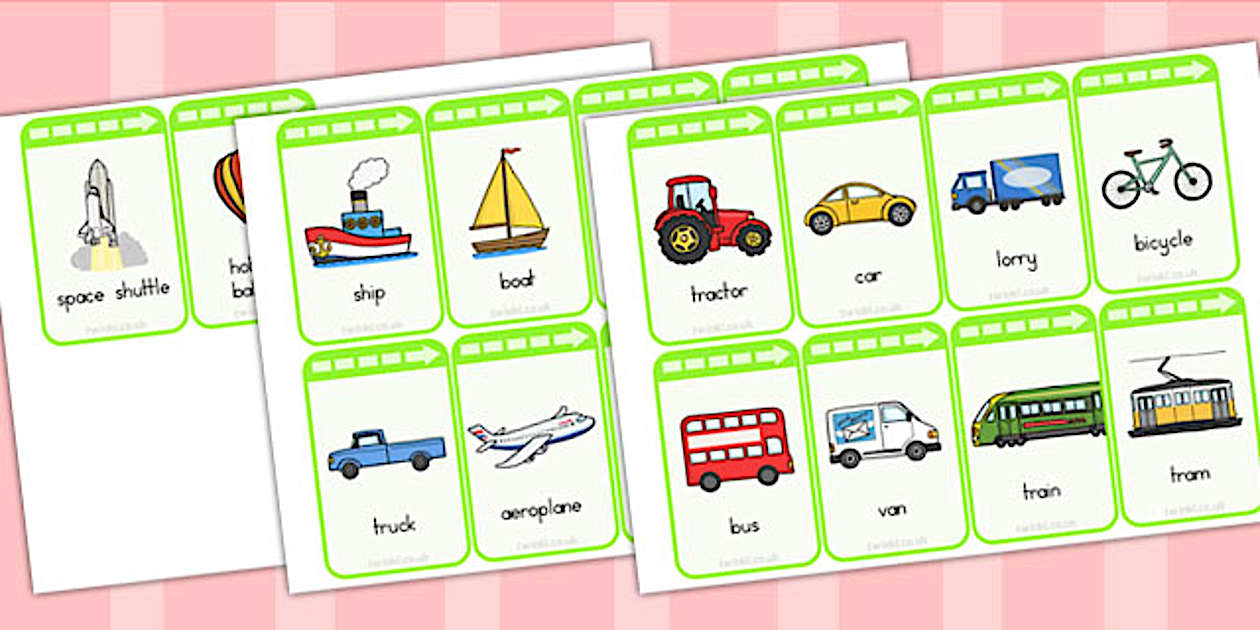 Transport Flashcards | Primary Resources (teacher made)
