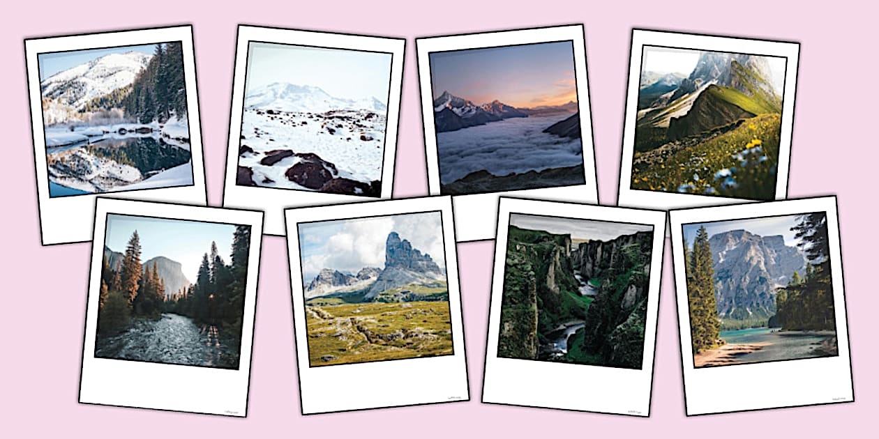 Mountain Habitats Instant Photo Style Display Images
