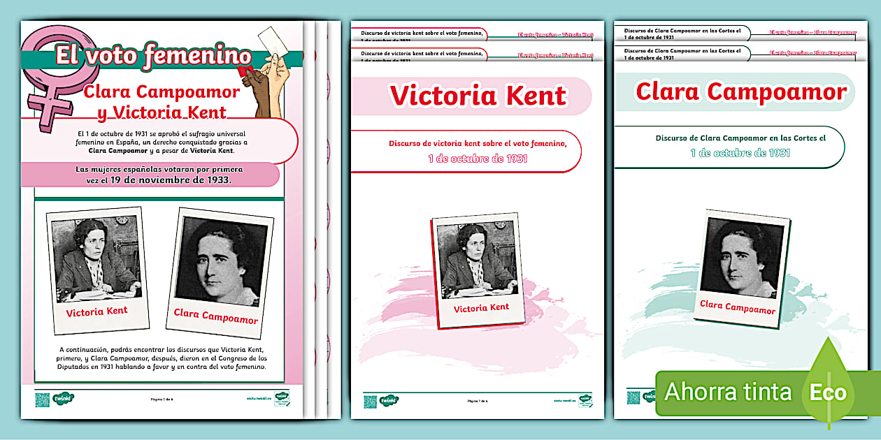 Comprensión lectora: El voto femenino – Clara Campoamor y Victoria Kent