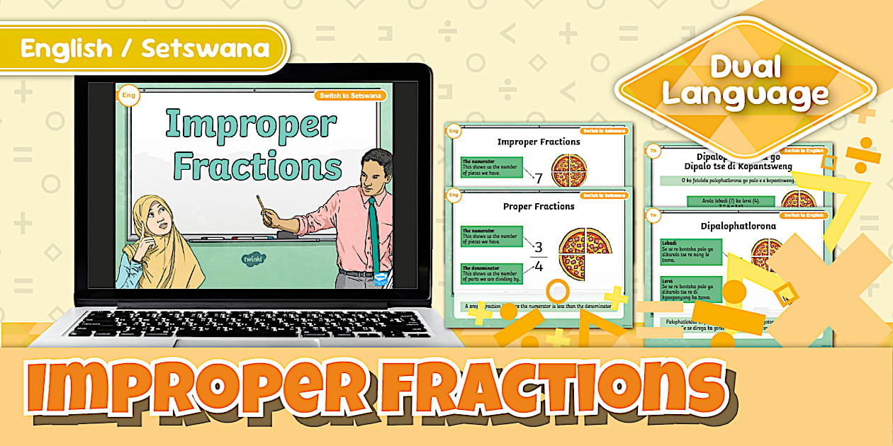 Grade 4 Maths - Term 3 - Improper Fractions PowerPoint - Primary ...
