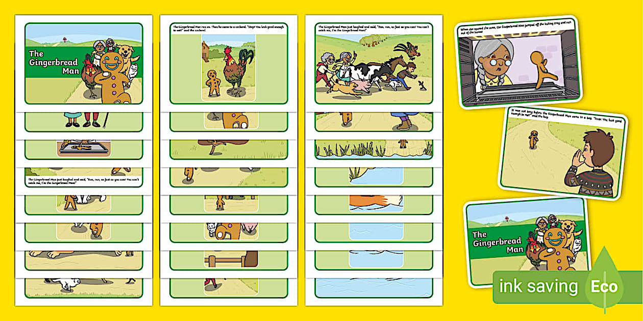 Editable The Gingerbread Man Story Book PDF | Primary Resource