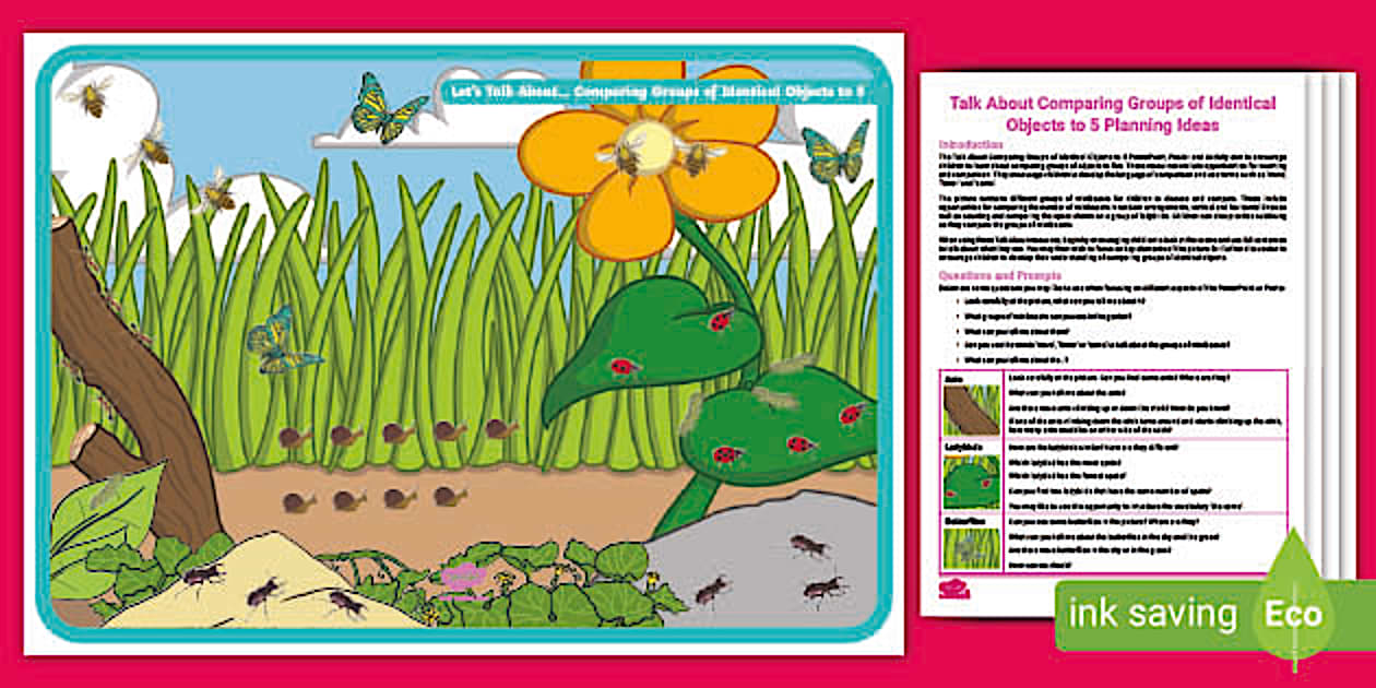 Talk About Comparing Groups Of Identical Objects To 5 Maths Poster And