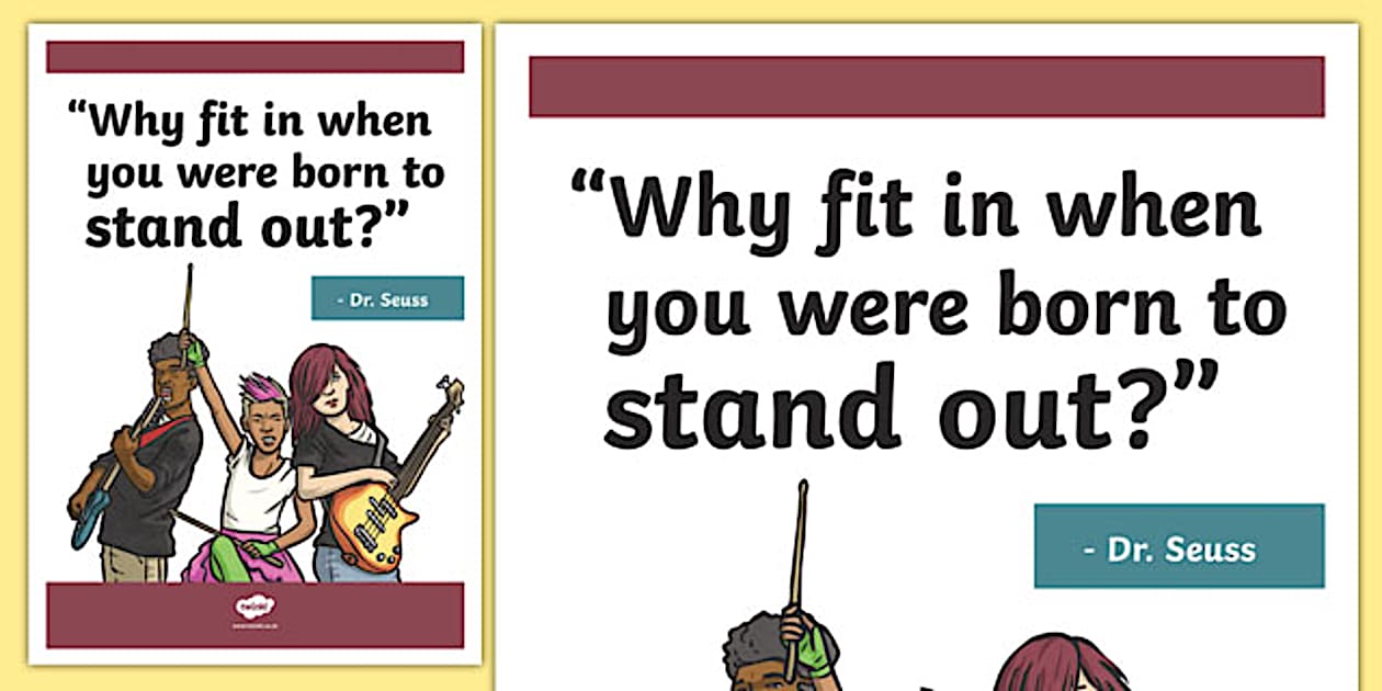 Dr Seuss Inspirational Classroom Quote Display Poster