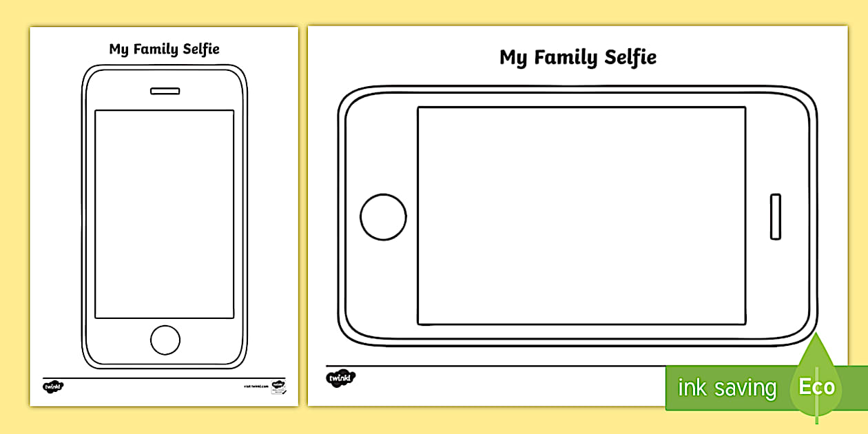 Editable My Family Selfie Worksheet (teacher made) - Twinkl
