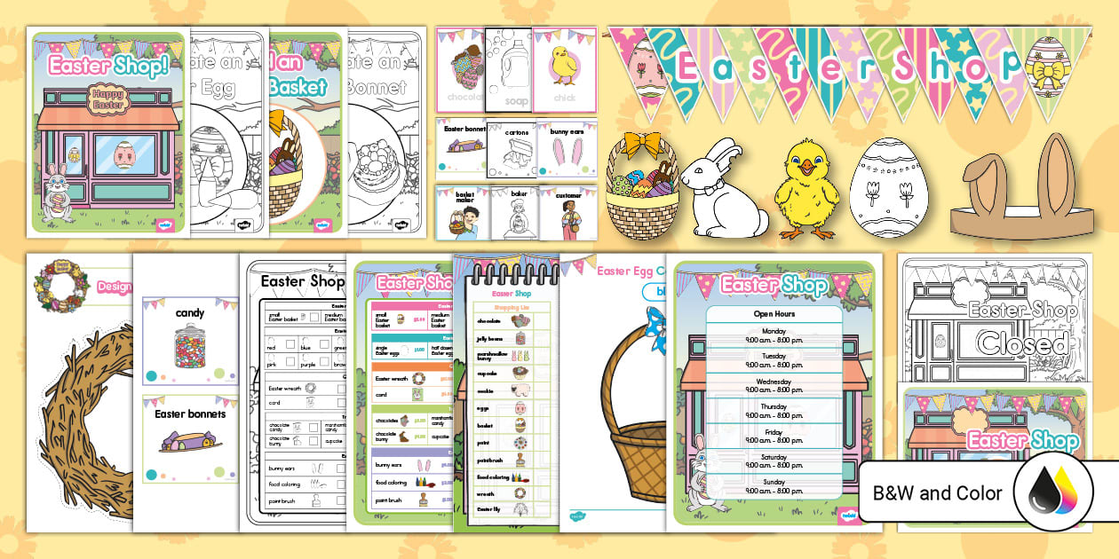 Easter Shop Dramatic Play Pack (ティーチャーメイド)