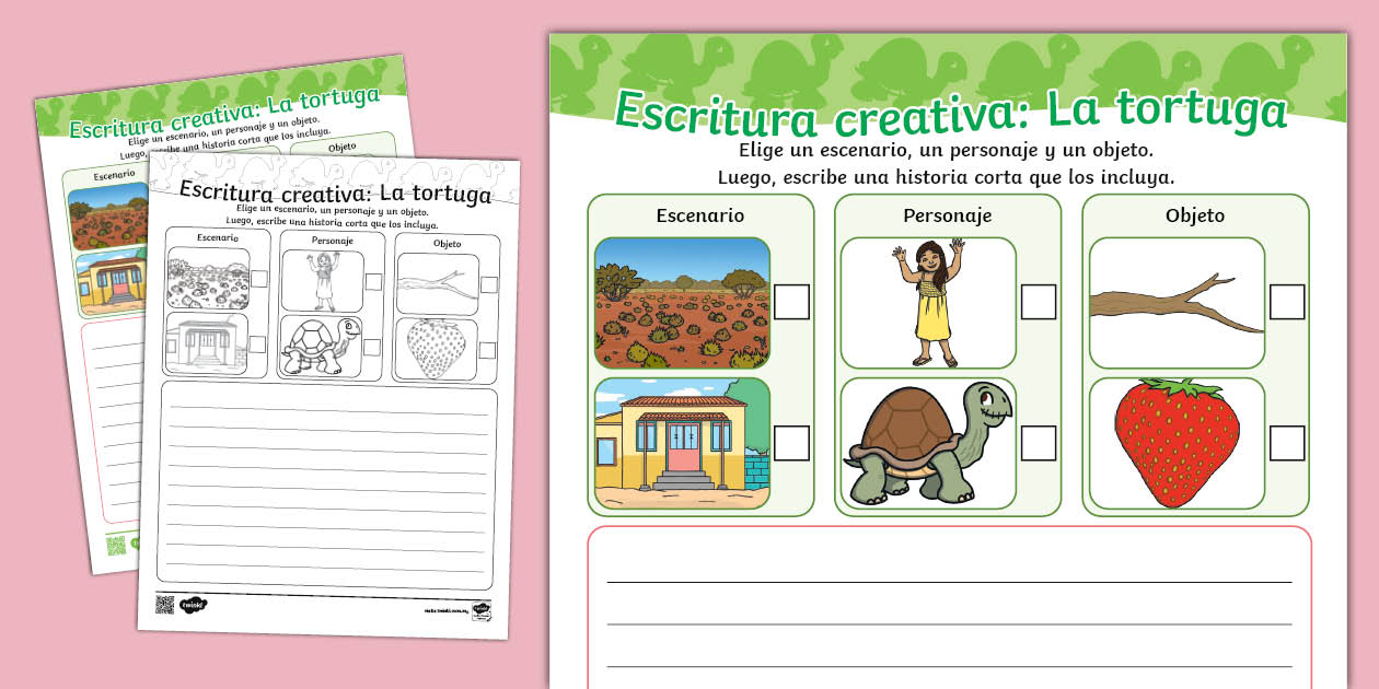 Hoja de actividad: Escritura creativa - La tortuga