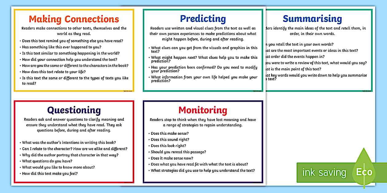 Comprehension Skills | Teacher Prompt Cards | Twinkl