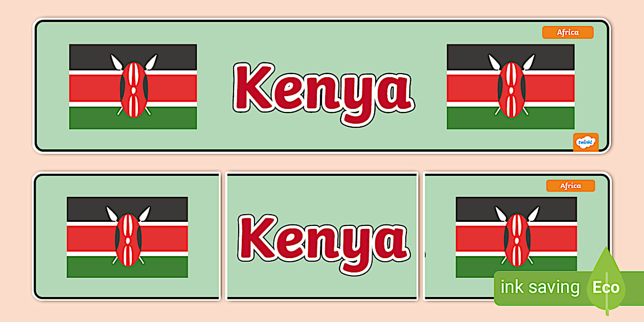 Kenya Banner (teacher made) - Twinkl