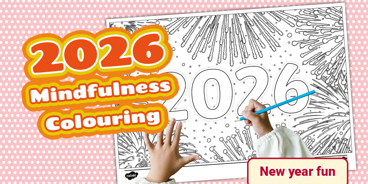 2026 Mindfulness Colouring Sheet