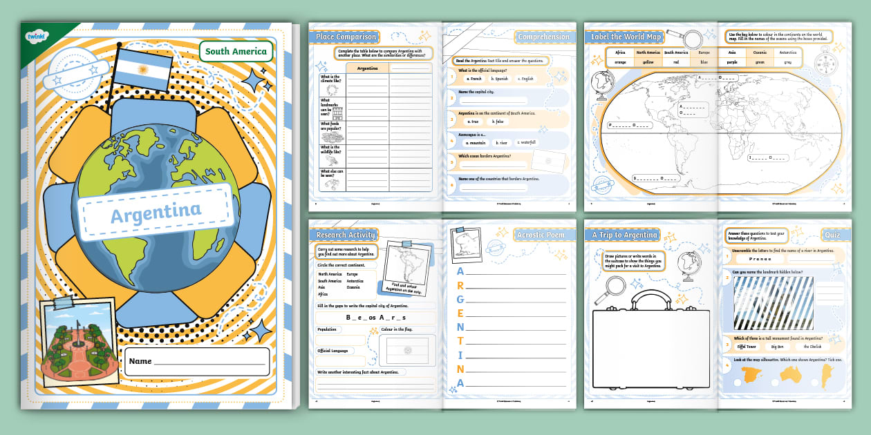 KS1 Argentina Activity Booklet - Twinkl - Geography
