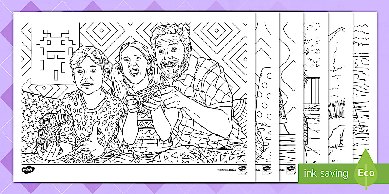 Father's Day Mindfulness Colouring Pages (teacher made)