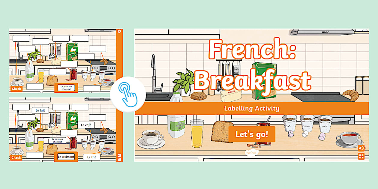 👉 French: Breakfast Interactive Labelling Activity